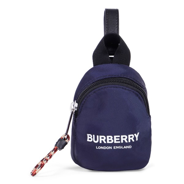 Burberry Logo Key Chain in Navy | BAMBINIFASHION.COM