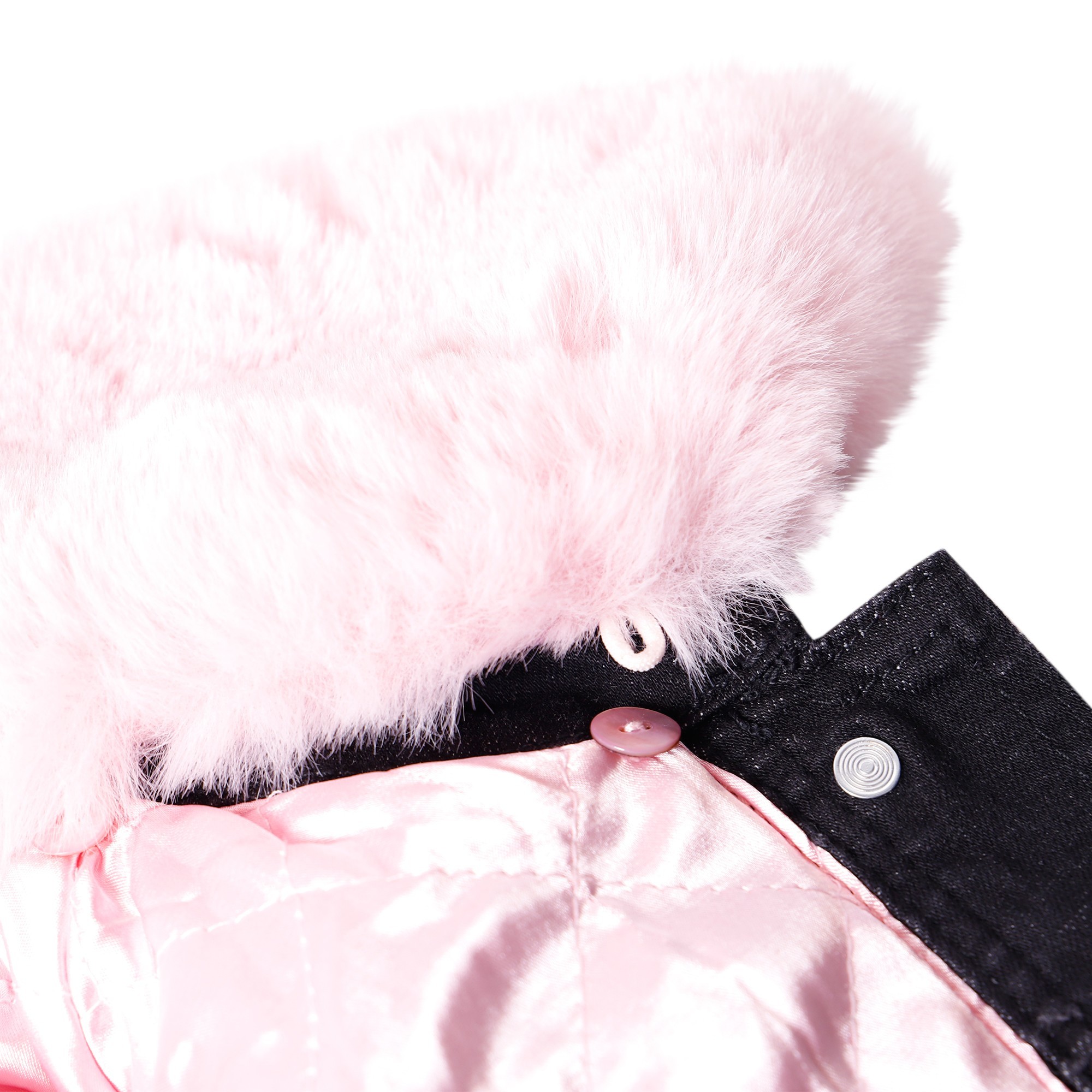 Monnalisa Girls Pink Panther Denim Jacket with Fur Collar ...