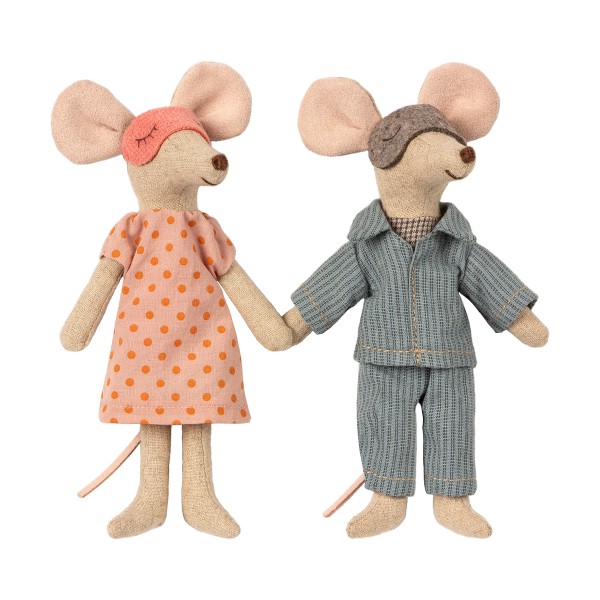 Maileg Mum & Dad Mice in Cigar Box Soft Toys | BAMBINIFASHION.COM