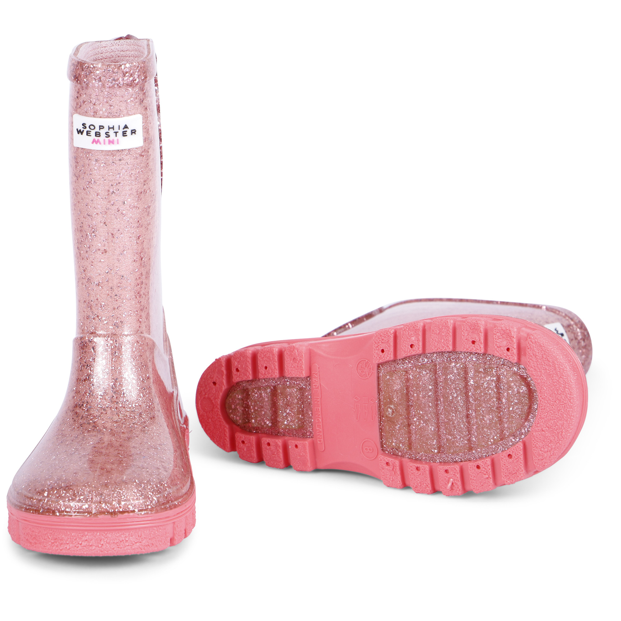 Sophia Webster Girls Butterfly Glitter Rain Boots Bambinifashioncom