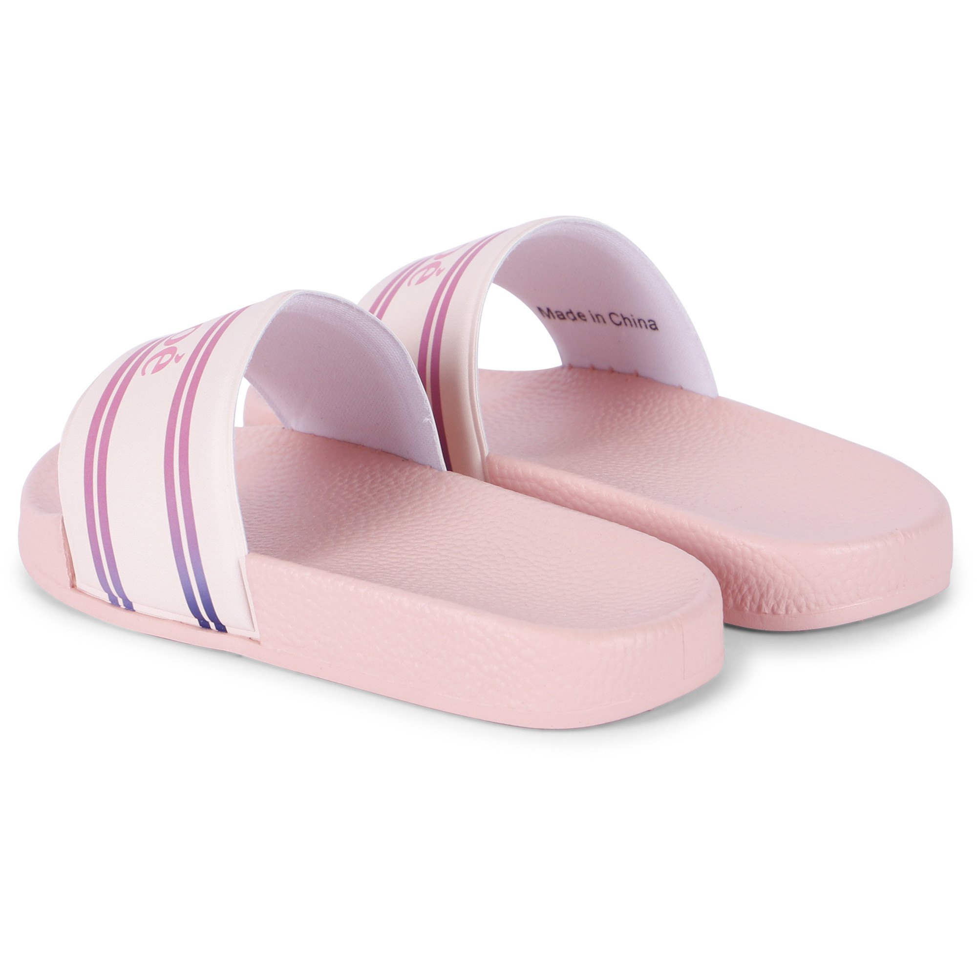 Chloe Girls Slide Sandals In Soft Pink — Bambinifashioncom