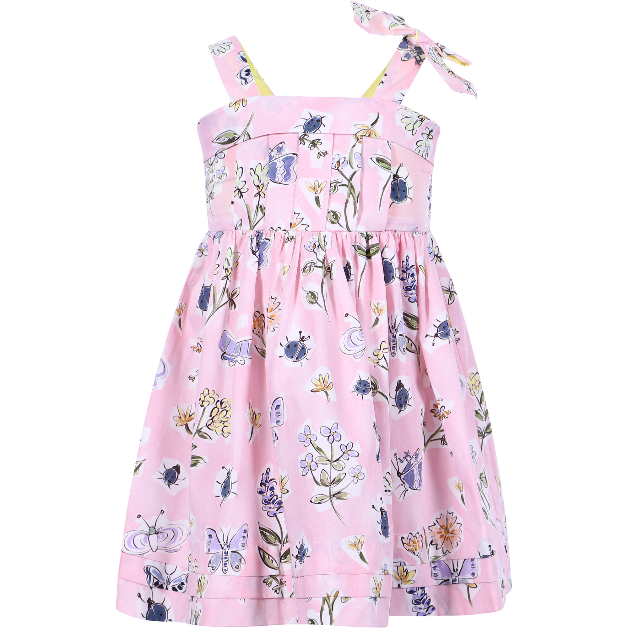 Il Gufo Girls' Floral Print Dress in Pink | BAMBINIFASHION.COM