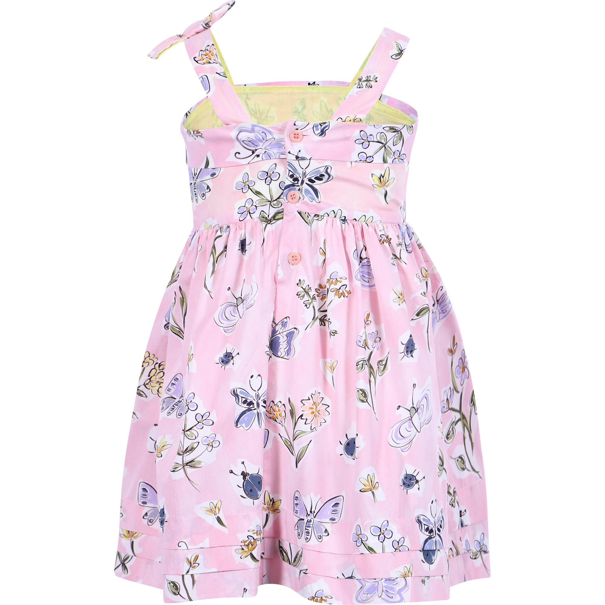 Il Gufo Girls' Floral Print Dress in Pink | BAMBINIFASHION.COM