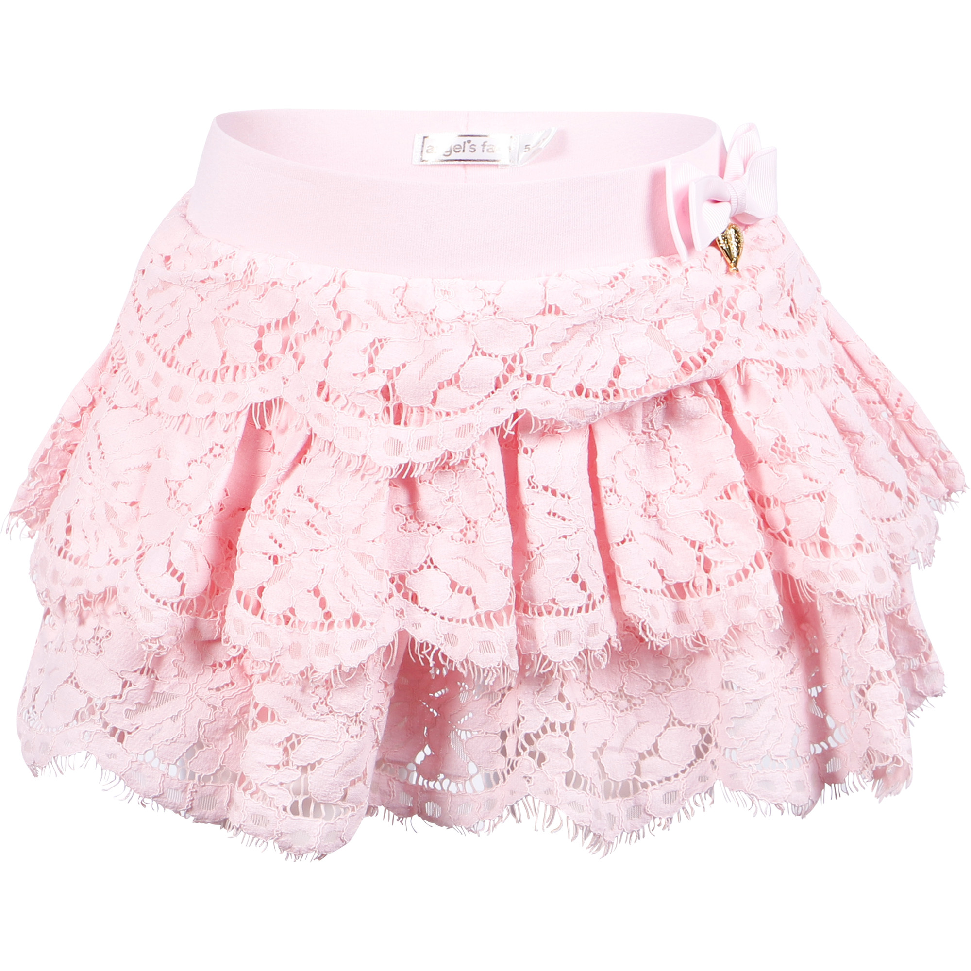 Angel's Face Eyelet Lace Skirt in Pink | BAMBINIFASHION.COM