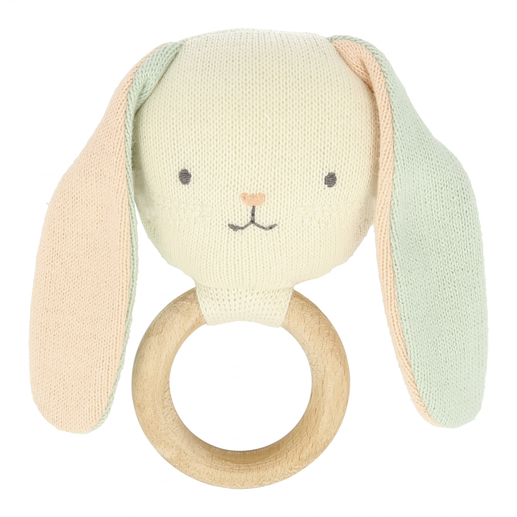 Meri Meri Bunny Rattle in White | BAMBINIFASHION.COM