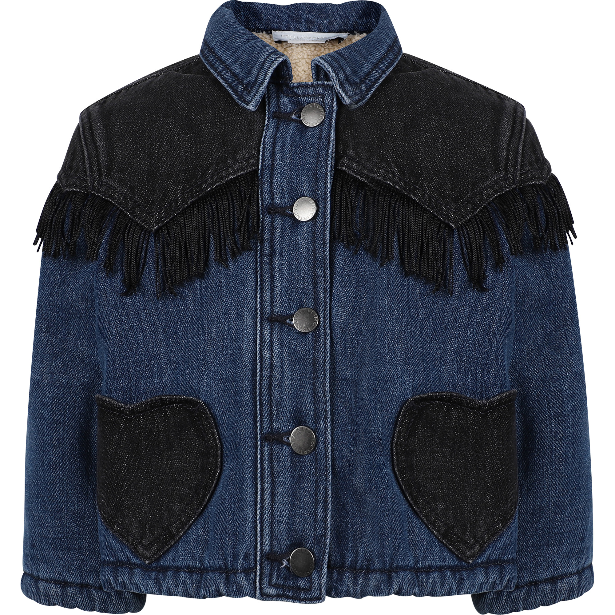 Stella McCartney Love Hearts Detailing Denim Cowboy Jacket ...