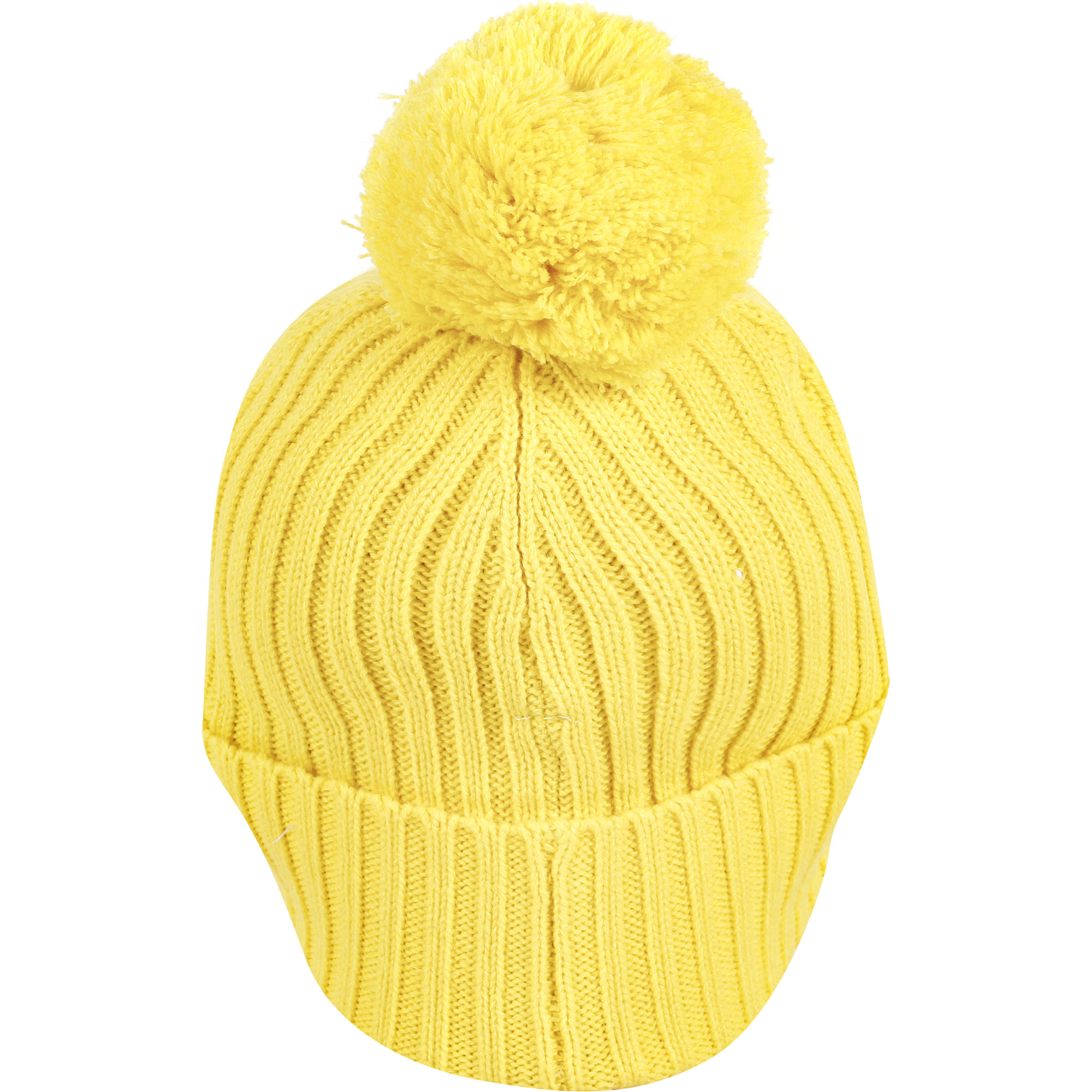 Tommy Hilfiger Logo Pom-Pom Cap in Yellow | BAMBINIFASHION.COM