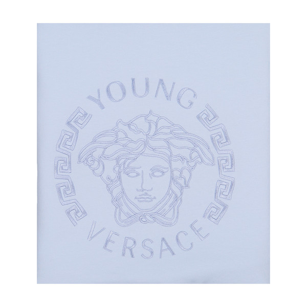 Young Versace Light Blue Baroque Airplane Baby Blanket for Boy & Girls ...