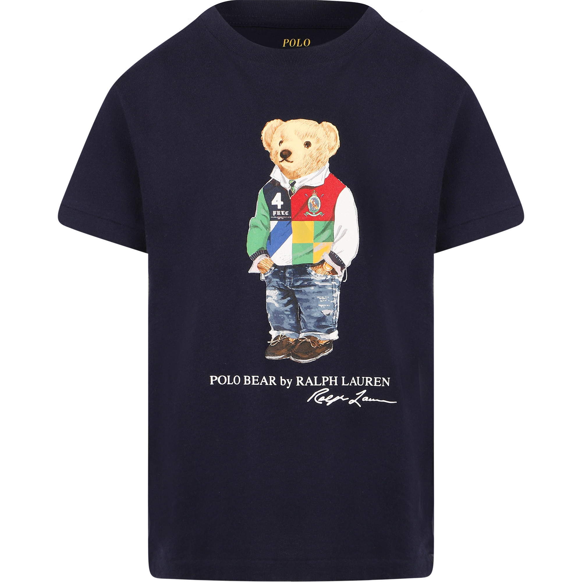 Polo Ralph Lauren Logo Polo Bear T-Shirt in Navy — BAMBINIFASHION.COM