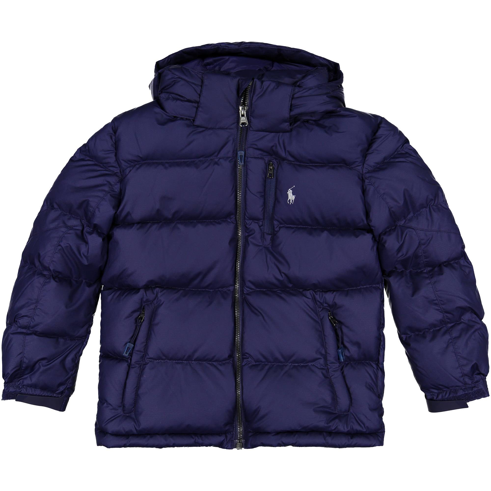 Ralph Lauren Boys Padded Jacket in Blue with Polo Player Logo ...