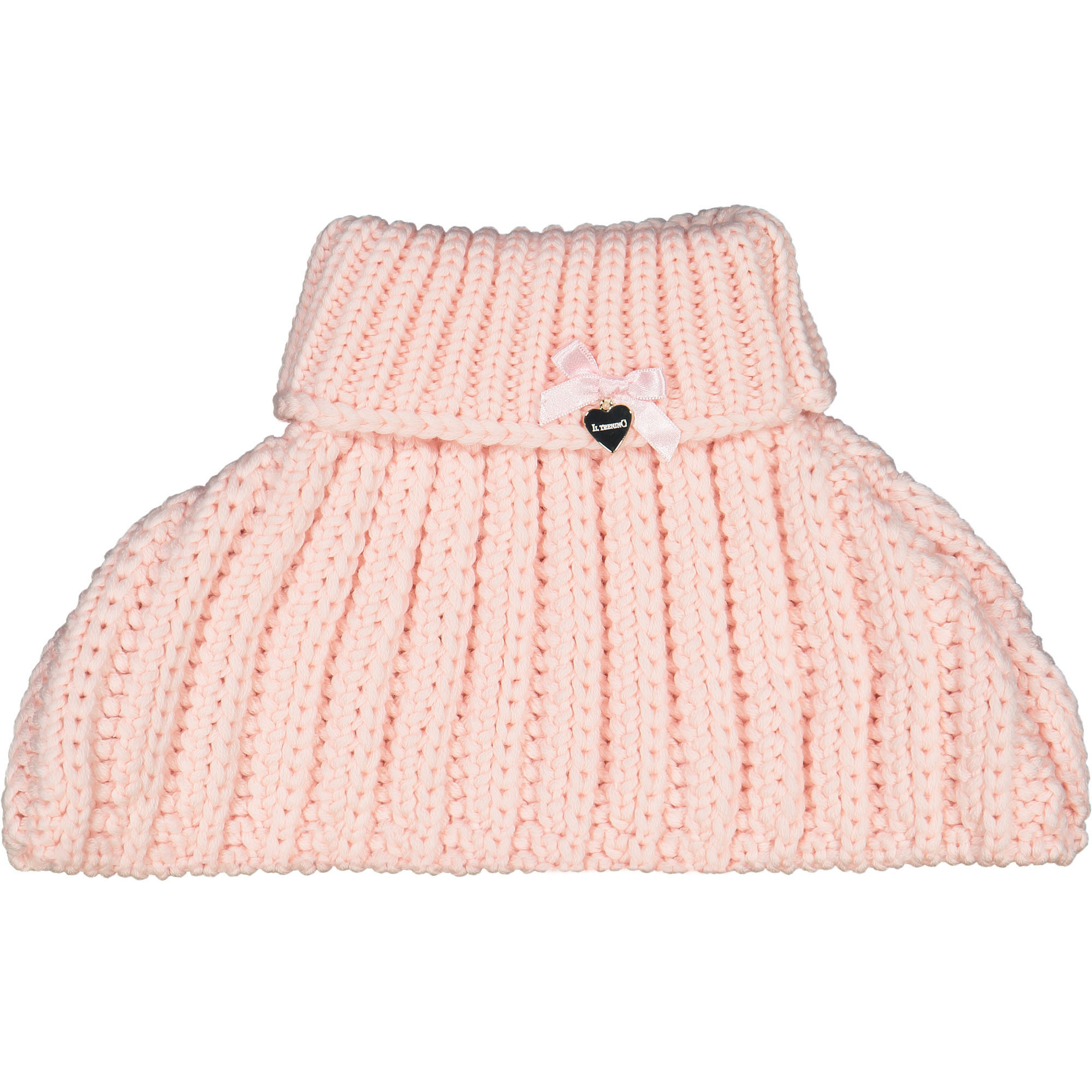 Il Trenino Girls Chunky Knit Snood in Pink | BAMBINIFASHION.COM