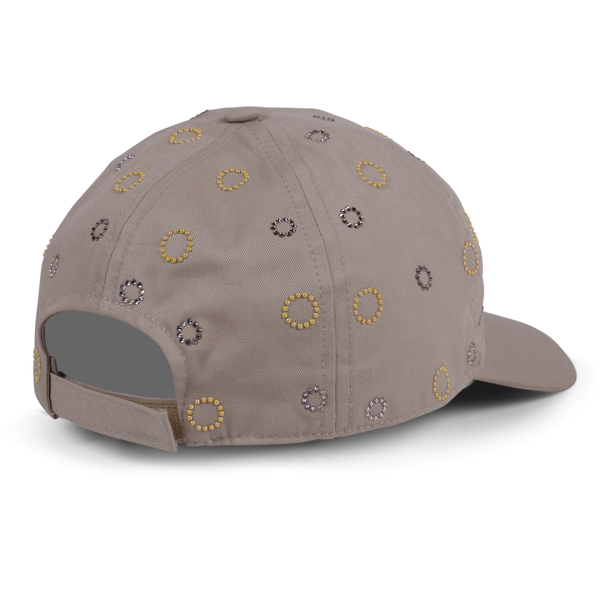 Il Trenino Girls Crystal & Pearl Cap in Brown — BAMBINIFASHION.COM